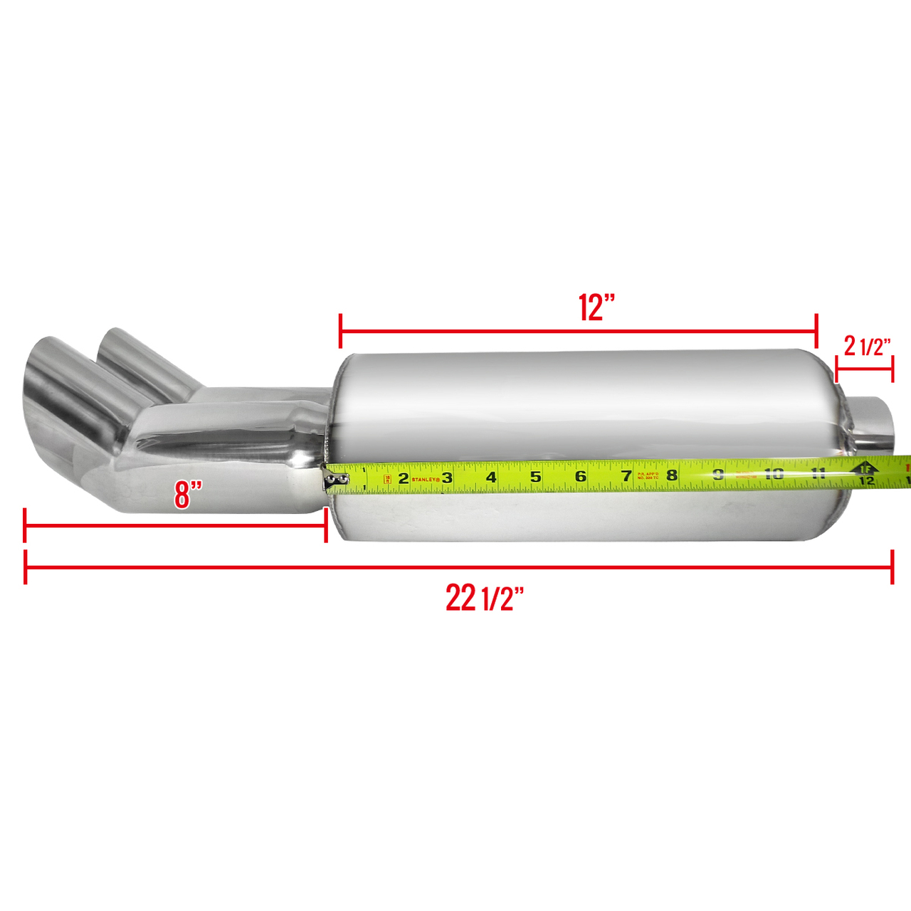 Spec-D Tuning 3" Dual DTM Style Tip Muffler - Spec-D Tuning MF-RS3DTM